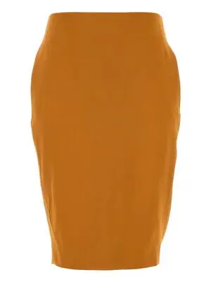 Saint Laurent Stretch Viscose-blend Midi Skirt - Orange