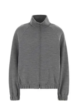 Max Mara Melange Wool-blend Oversized Sweatshirt - Grey