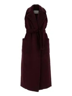 Max Mara Alpaca & Virgin Wool Vest - Burgundy