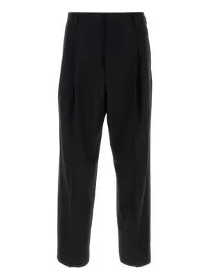 Dries Van Noten Wool Tailored Trousers - Black