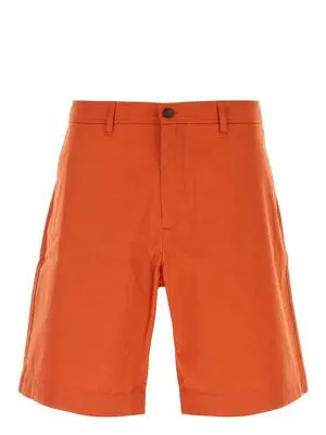 Maison Kitsuné Cotton Bermuda Shorts - Orange