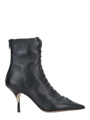 JACQUEMUS JACQUEMUS Lace-Up Leather Ankle Boots