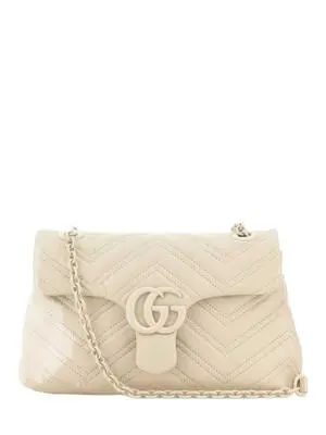 GUCCI Gucci Mini GG Marmont Nappa Leather Shoulder Bag