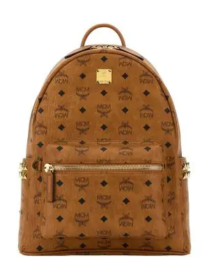 Mcm Stark Backpack With Monogram Print - Printed