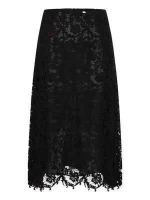 Fendi Macramé Lace Skirt - Black