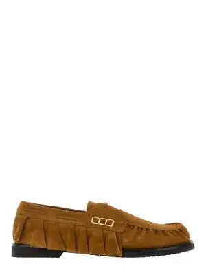 JW Anderson Suede Loafers With Rubber Sole - Camel