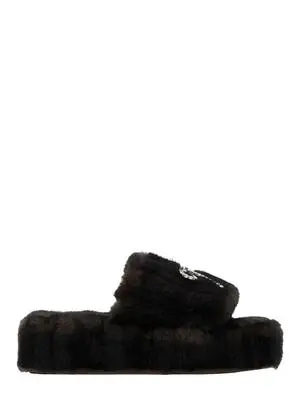 BALENCIAGA BALENCIAGA Eco Fur Platform Slippers