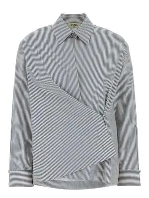 Fendi FENDI Striped Cotton Poplin Shirt Stripped