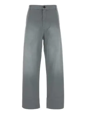 Miu Miu MIU MIU Cotton Twill Trousers Grey