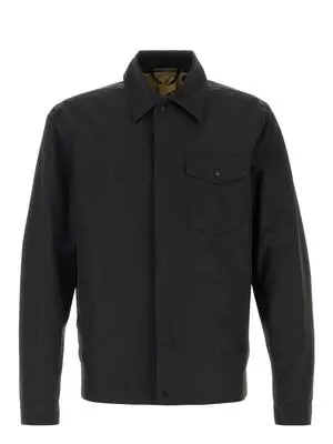 TEN C Bonded Nylon-cotton Shirt With Clean Front - Black