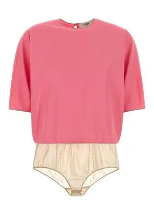 Fendi Viscose Blend Bodysuit - Pink