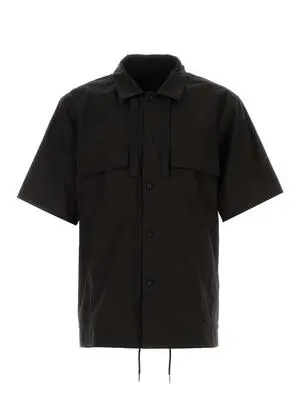 Sacai Poplin Oversize Shirt For - Black