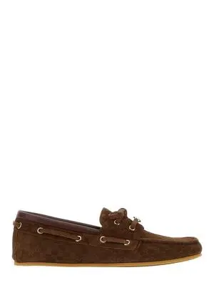 Gucci Suede Loafers With Rubber Sole - Brown