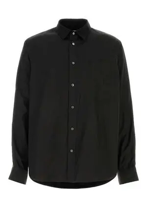 Sacai Poplin And Oxford Shirt - Black