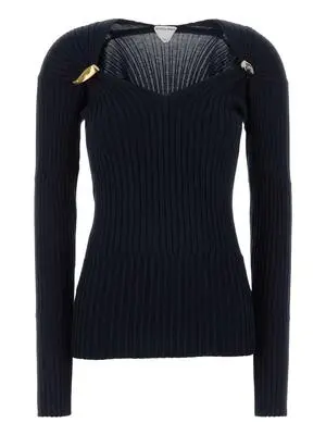 BOTTEGA VENETA Bottega Veneta Ribbed Cashmere-Blend Top