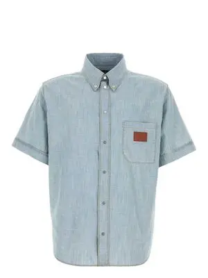Fendi S Chambray Shirt - Light Blue