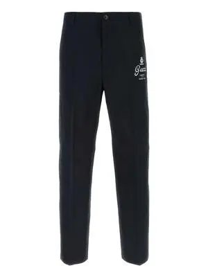 GUCCI GUCCI Tailored Cotton Twill Logo Detail Trousers