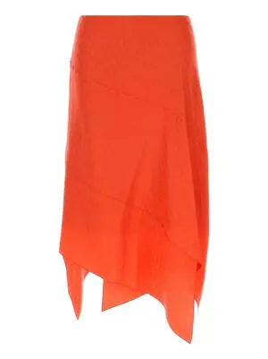 Fendi Silk Mini Skirt - Red