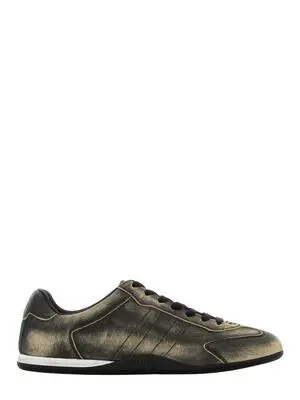 Gucci Shift Sneaker In Leather - Black