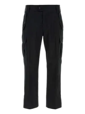 Alexander McQueen Cotton Cargo Trousers - Black
