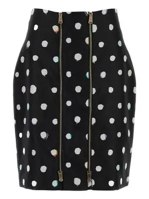 Fendi FENDI Silk Taffeta Printed Skirt Printed