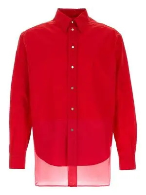 Fendi Nylon Shirt With Silk Details For - Red