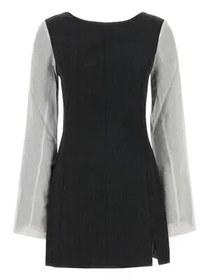 Our Legacy Embroidered Twill Mini Dress - Checked