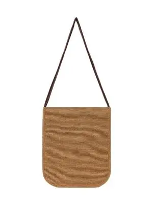 THE ROW THE ROW Raffia Lori Shopping Handbag Camel