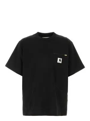 SACAI BY CARHARTT Oversize Cotton Sacai X Carhartt Wip T-shirt - Black