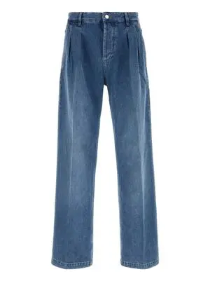 MARINE SERRE Straight Denim Jeans - Blue