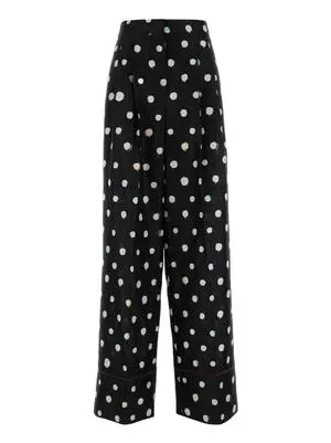 Fendi FENDI Silk Wide-Leg Printed Pants Printed