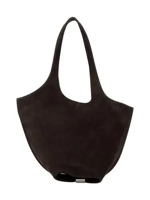 Attico The Scoop Medium Suede Shoulder Bag - Brown