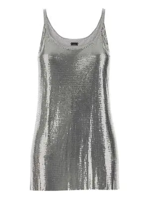 Rabanne RABANNE Metal Knit Top Silver