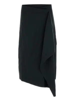 AMI Paris Virgin Wool Skirt - Black