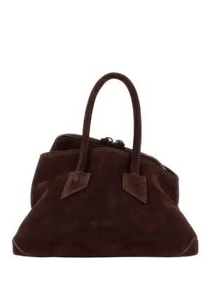 Attico The Attico Passeggiata Mini Suede Handbag Brown