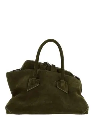 Attico The Passeggiata Mini Suede Handbag - Green