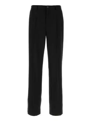 Balenciaga Wool Tailored Trousers - Black