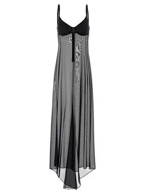 Balenciaga Stretch Tulle Maxi Dress - Black