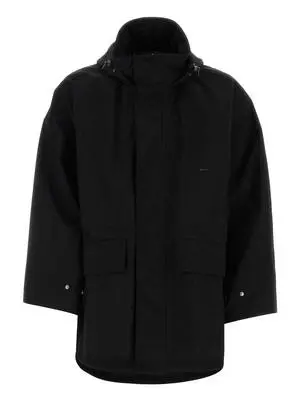 WOOYOUNGMI Nylon Windbreaker Jacket - Black