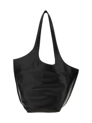 Attico Leather Shoulder Handbag - Black