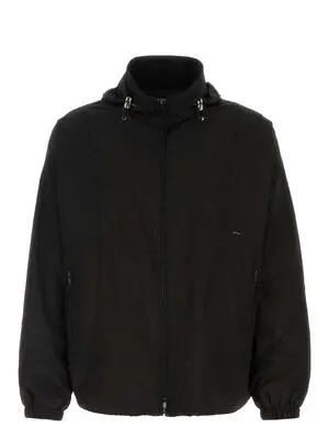 WOOYOUNGMI Polyester-blend Windbreaker Jacket - Black
