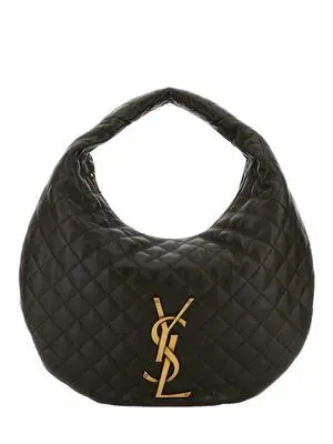 Saint Laurent SAINT LAURENT Quilted Nappa Leather Shoulder Handbag Brown