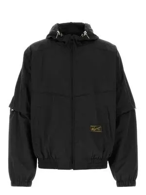 WOOYOUNGMI 100% Nylon Windbreaker Jacket - Black