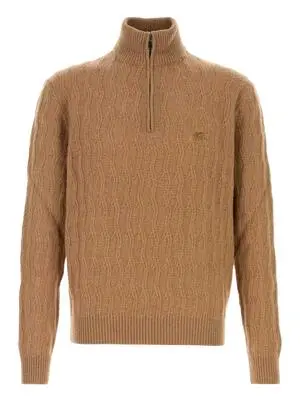 Etro Cashmere Quarter Zip Sweater - Camel