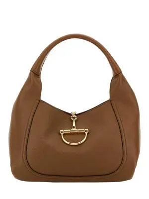 Gucci Gucci Leather Shoulder Handbag Camel