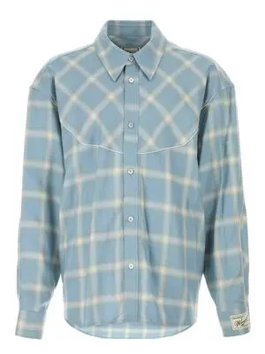 WOOYOUNGMI Embroidered Oversized T-shirt - Checked