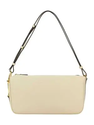 Gucci GUCCI Half Horsebit Leather Shoulder Handbag White