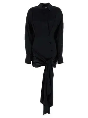 Attico ATTICO Satin Shirt Dress Black