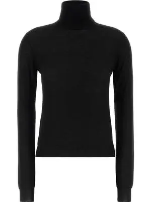 Prada Virgin Wool Knit Turtleneck Sweater - Black