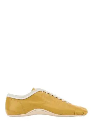 Dries Van Noten DRIES VAN NOTEN Leather Lace-Up Sneakers Yellow